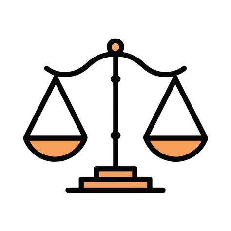 Justicia Logo Justicia Escala Aislado Justicia Escala Ilustración
