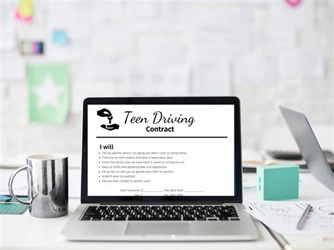 Teen Driving Contract Template Digital Download Driving Contract Pdf