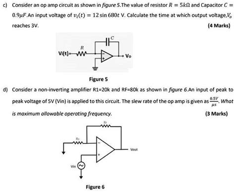 Solved Consider An Op Amp Circuit As Shown In Figure 5 The Value Of