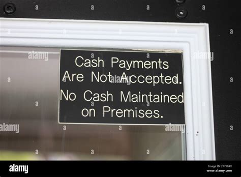 Cash Payments Are Not Accepted No Cash Maintained On Premises Sign