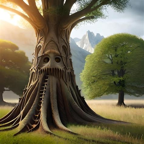 Premium Ai Image Tree Background Generative Ai