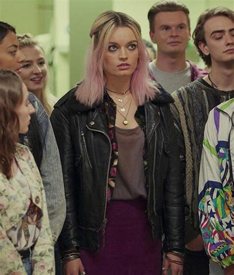 Maeve Wiley Black Jacket Emma Mackey Jacket