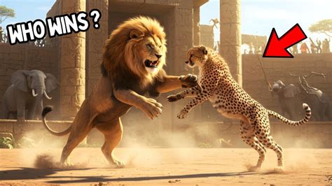 Lion Vs Cheetah Full Fight Who Will Survive This Intense Battle 🦁⚡🐆