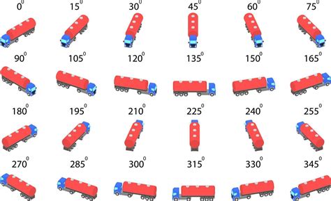 Rotation Of The Tank Truck By 15 Degrees For Animation And Video Games 14951024 Vector Art At