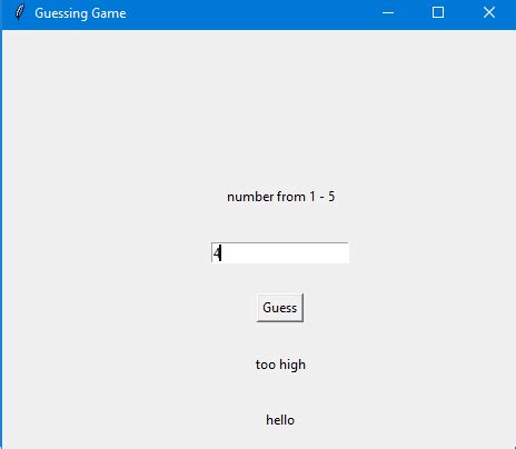 I Am Trying To Make Guessing Game In Python Tkinter But I Don T Get The Result I What What S