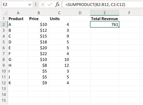 Excel How To Multiply Two Columns And Then Sum