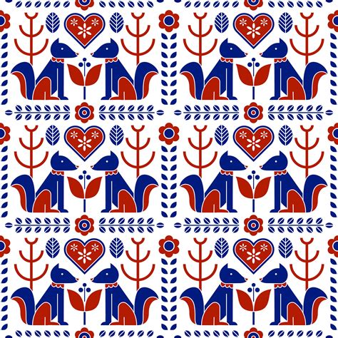 Swedish Folk Art Patterns Applique
