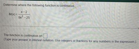 Solved Determine Where The Following Function Is Chegg