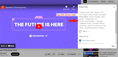 How To Embed Elementor Iframe Widget In Web Pages