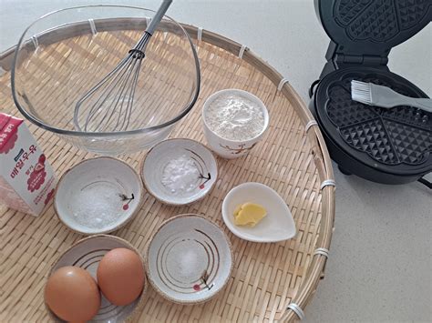 와플반죽 만들기