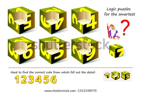logic puzzle game smartest need find stock vector royalty free
