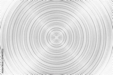 Radial Halftone Spotted And Dotted Gradient Background Concentric Stains Texture With Fading
