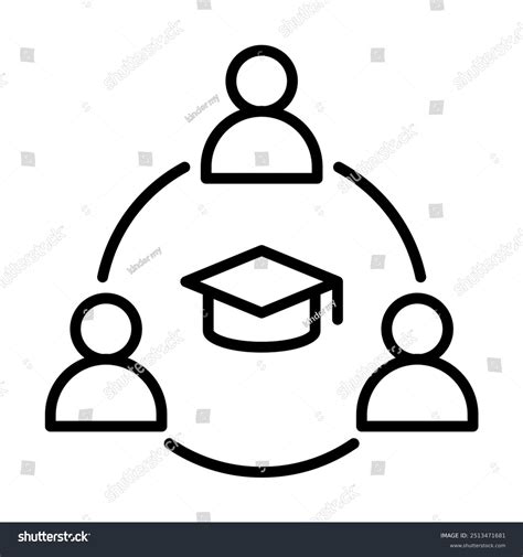 Collaborative Learning Icon Line Vector Illustration Stock Vector Royalty Free 2513471681