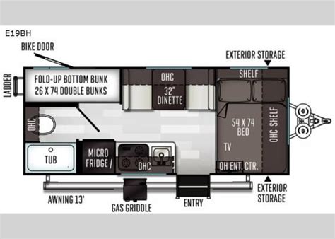 New Forest River Rv Flagstaff E Pro E19bh Travel Trailer