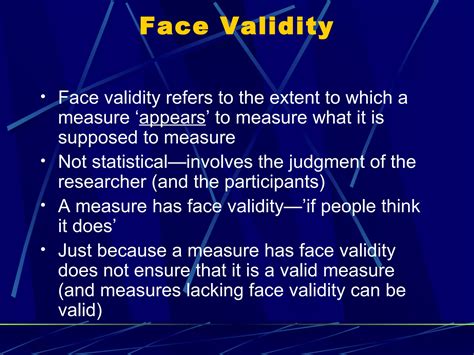 Reliability And Validity Ppt