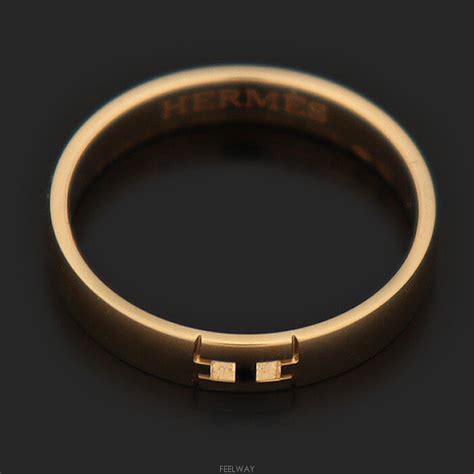 에르메스 H119851b 18k 로즈 골드 헤라클래스 웨딩 밴드 링 반지 54호 Hermes 원래 명품은 필웨이 Feelway