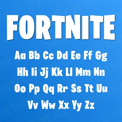 Fortnite Font Instant Download