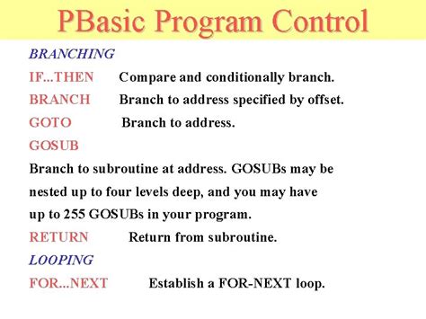 Basic Stamp Programming And Interfacing Examples BASIC Stamp