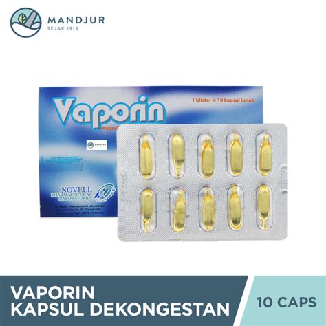 Jual Vaporin Kapsul Dekongestan Inhalasi Isi 10 Kapsul Lunak Shopee
