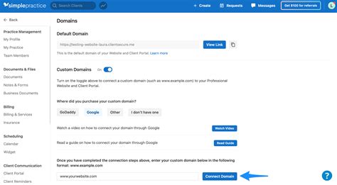 Setting A Domain SimplePractice Support Setting A Domain SimplePractice Support