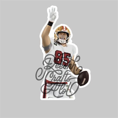 George Kittle Waterproof Sticker San Francisco 49ers Etsy