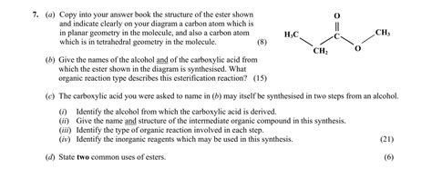 Leaving Cert Chemistry Organic Chemistry Copy Into Your Answer Book The S