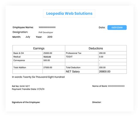 Best Payslip Software Free Salary Slip Generator List