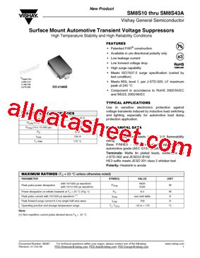 SM8S15A Datasheet(PDF) - Vishay Siliconix