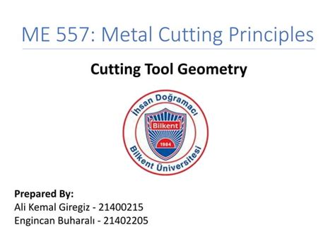 Cutting Tool Geometry Pptx