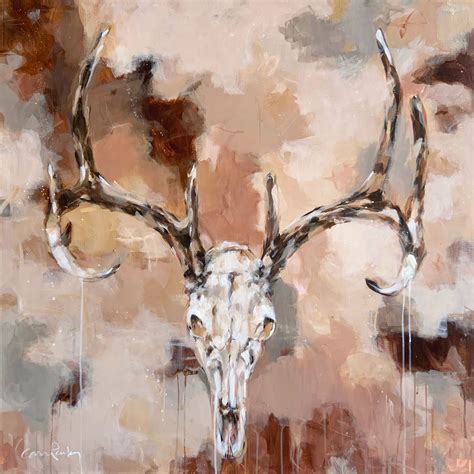 Skull Viii On Canvas Skull Painting Skull Art Deer Skull Art