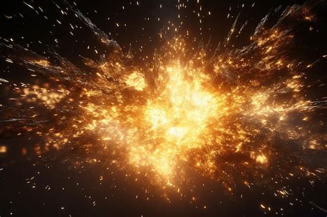 Premium Ai Image Colliding Particles Forming A Dazzling Light Explo