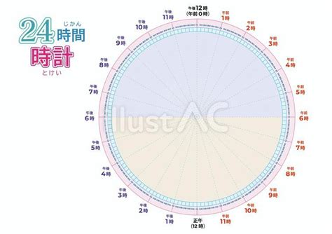 24時間時計イラスト No 24053743｜無料イラスト・フリー素材なら「イラストac」