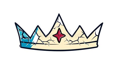 Broken Geometric Crown Symbolizing Challenges And Triumph Vector