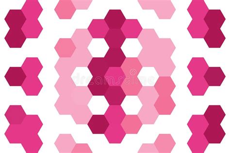 Hexagonal Gradient Pattern In Dark Pink With Abstract Hexagon Design Modern Texture Concept
