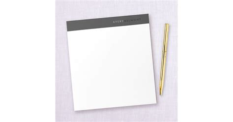 Professional Modern Simple Black Minimalist Notepad Zazzle
