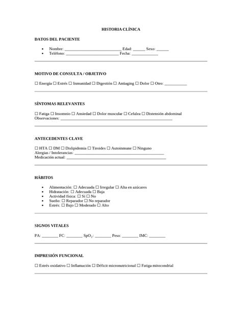 Historia Clínica Pdf