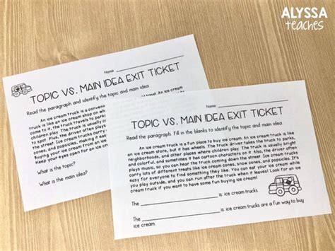 Teaching Topic Vs Main Idea Alyssa Teaches Main Idea Teaching Topics