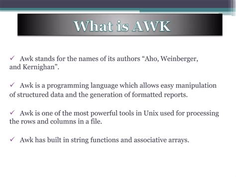 Presentation Of Awk Pptx