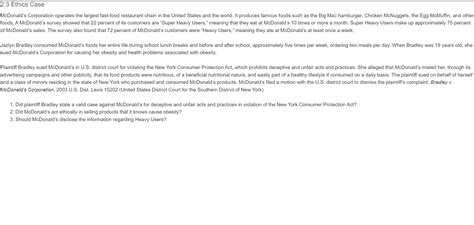 Solved Ff McDonald S Sales The Survey Also Found That 72 Chegg Com