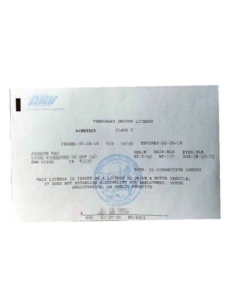 Temporary Driver License Pdf