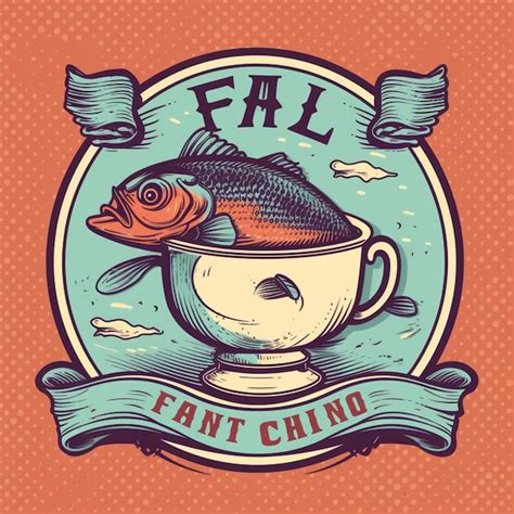 Premium Ai Image A Close Up Of A Fish In A Cup With A Ribbon Around