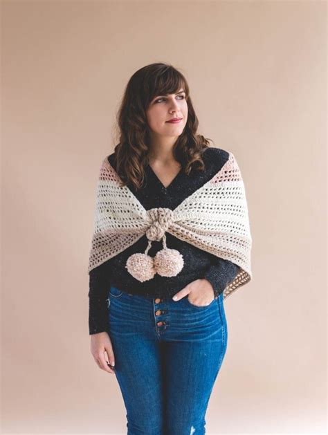 Crochet Elle Convertible Shawl • Sewrella Crochet Shawl Crochet