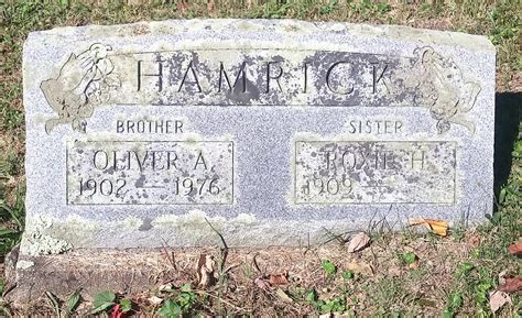 Oliver Austin Hamrick 1902 1976 Monumento Find A Grave