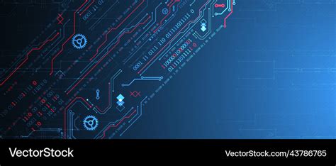 Abstract Technology Concept Computer Code Vector Image
