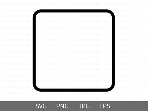 Rounded Square Outline Svg Rounded Square Outline Square Outline Frame Square Template