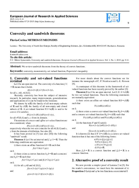 Convexity And Sandwich Theorems