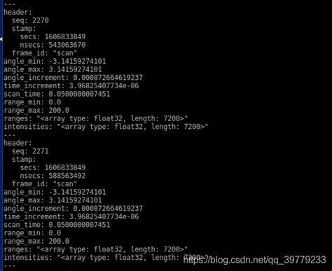 ros中二维激光的消息类型 sensor msgs laserscan 内容解读 ros angle increment csdn博客