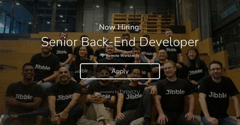 Senior Back End Developer At Jibble Group