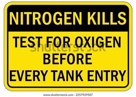 Nitrogen Warning Chemical Sign Labels Stock Vector Royalty Free