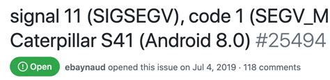 signal 11 sigsegv code 1 segv maperr libjsc so still occuring on